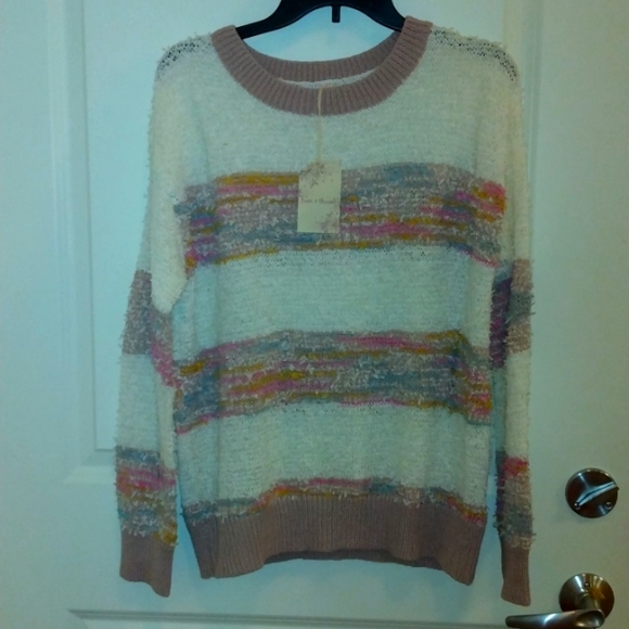 Hem & Thread | Sweaters | Hem Thread Nwt Distressed Sweater ...